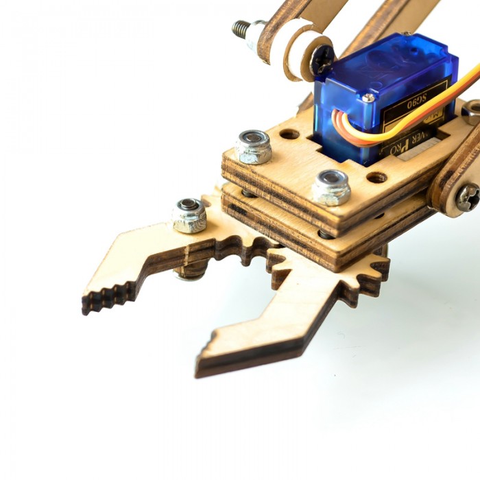 Arduino Diy Mearm Dof Wooden Wood Acrylic Diy Robotics Robot Arm Kit