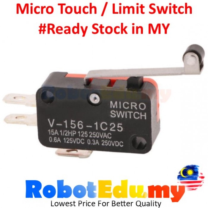 Arduino 15A Micro Limit Switch Touch Switch SPDT V-156-1C25 OV-156-1C25