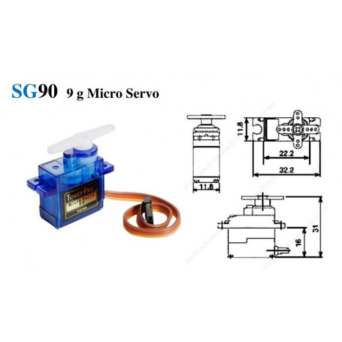 MG995 MG996r SG90 MG90s S3003 Metal / Plastic Gear Micro Servo Motor ...