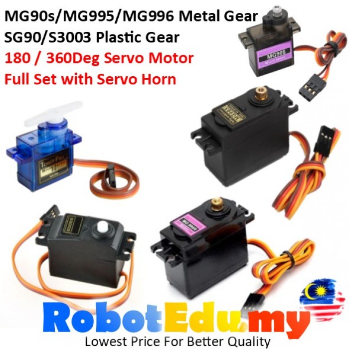 MG995 MG996r SG90 MG90s S3003 Metal / Plastic Gear Micro Servo Motor ...