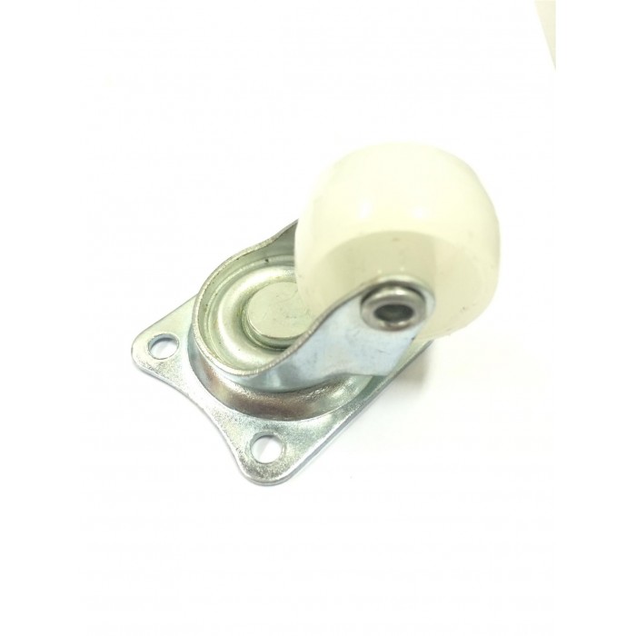 2WD White Nylon Caster Castor Wheel ( 33mm x 38mm x 33mm )