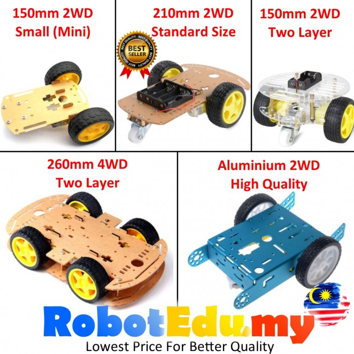 Arduino 2wd 4wd Acrylic Aluminium Single Double Layer Mini Large Round 6v Dc Motor Set Smart 