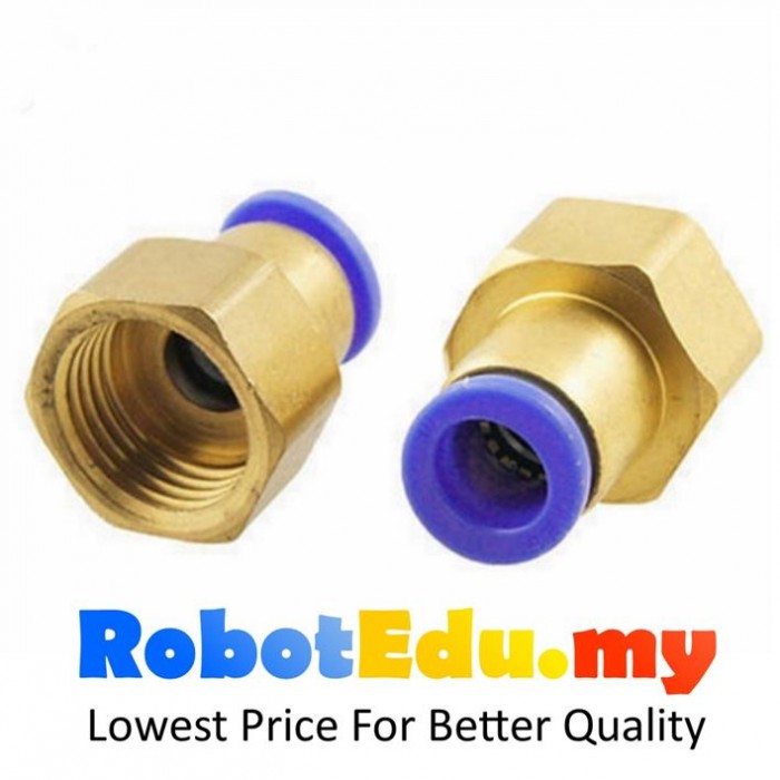 PCF6 Series Female Straight Connector ; 6mm Push In Pneumatic Fitting