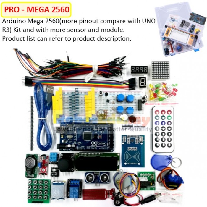 Arduino UNO R3 / Mega 2560 RBT School Basic Advance Ultimate Pro Upgraded Beginner Sensor LED ...