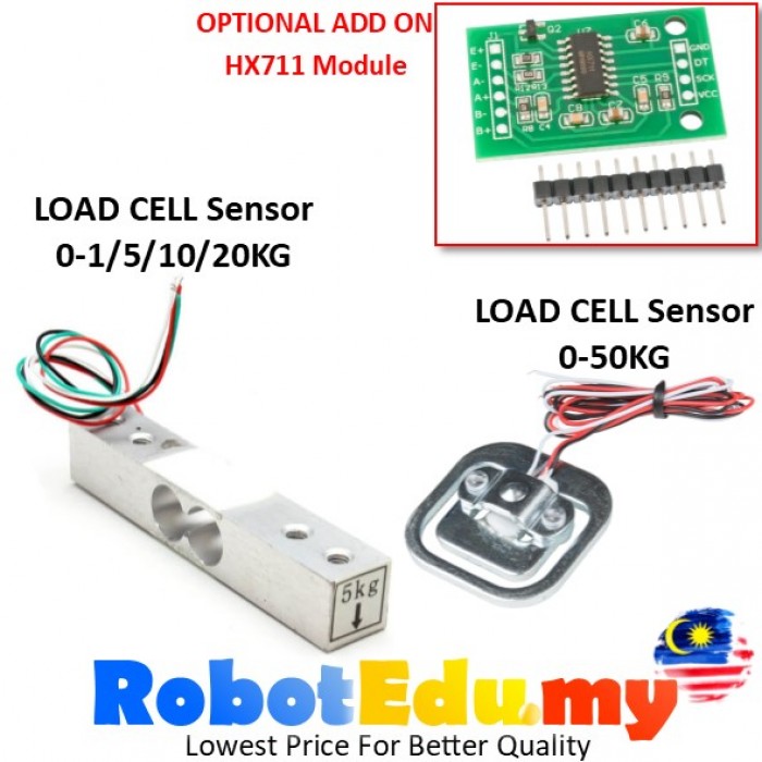 Load Cell Straight Bar 0-1/5/10/20/50kg Force Pressure Weight Sensor ...