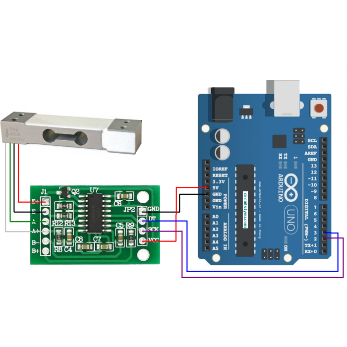 Load Cell Straight Bar 0-1/5/10/20/50kg Force Pressure Weight Sensor ...