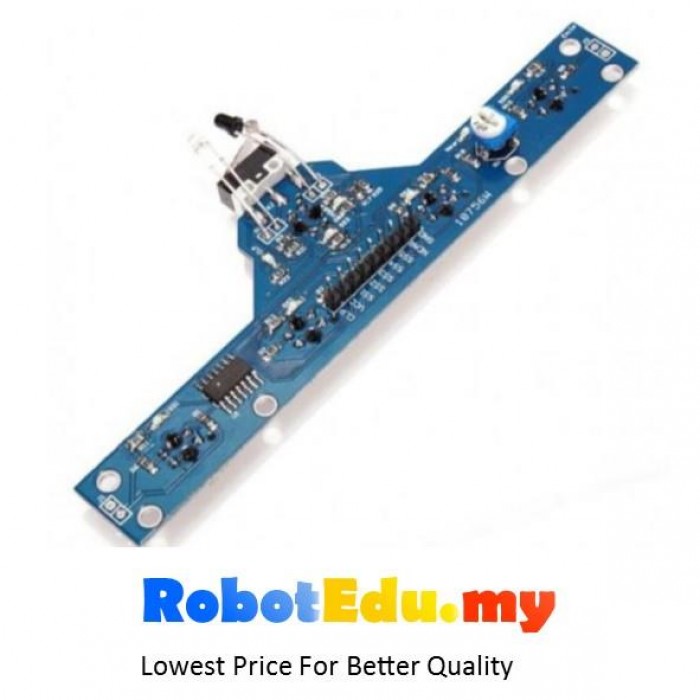 Arduino 3 in 1 5 Ways IR Line Following + Range Finder + Touch Sensor