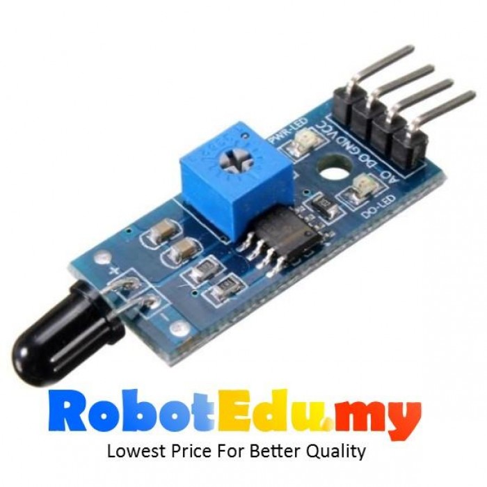 Arduino Digital / Analog Infrared IR Flame Fire Sensor Module(3-Pin/4-Pin)
