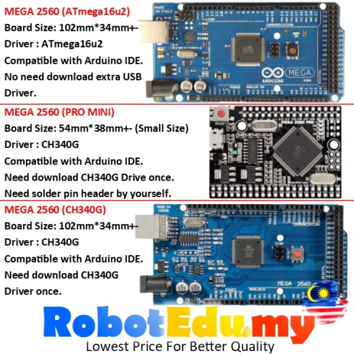 Mega 2560 Atmel Atmega2560 Ch340g Pro Mini Embed Large Uno R3 Board Arduino Compatible