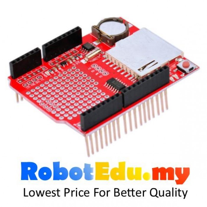 Arduino Data Logging Shield Sd Card Rtc Log Sensor Record Recorder 