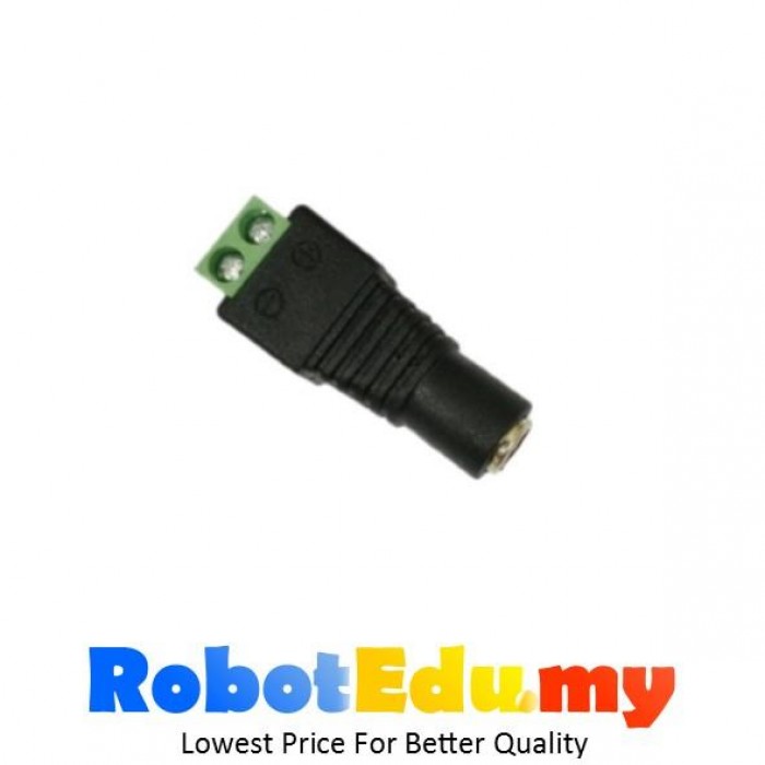 Solderless 2.1mm Female Terminal Block DC Jack Power Plug Connector Adapter