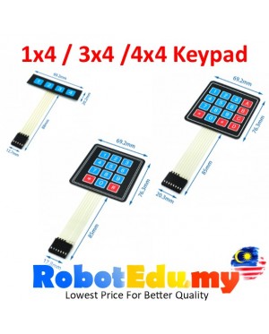 1x4 3x4 4x4 4 12 16 Keypad Keyboard Touch Button Switch Matrix Array Waterproof Membrane Arduino