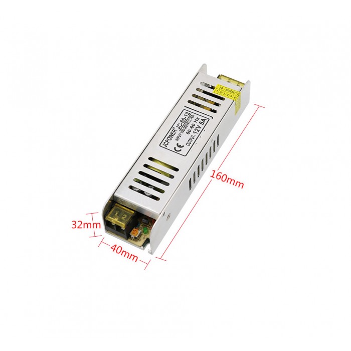 [PSU] AC TO DC 60W 12V 5A CCTV LED SLIM SWITCHING POWER SUPPLY ADAPTER