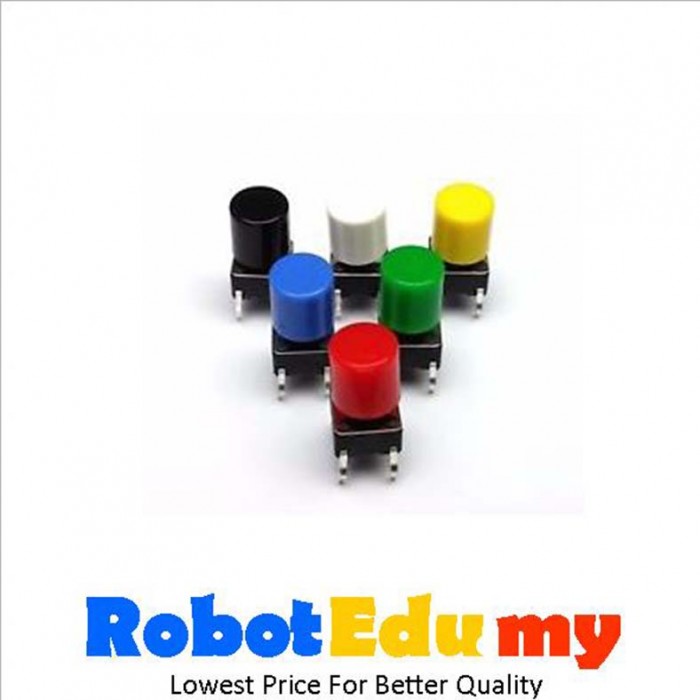 (Cap only) Tactile Push Button Switch Cap 6mm Applies to 6*6*8mm Switch ...