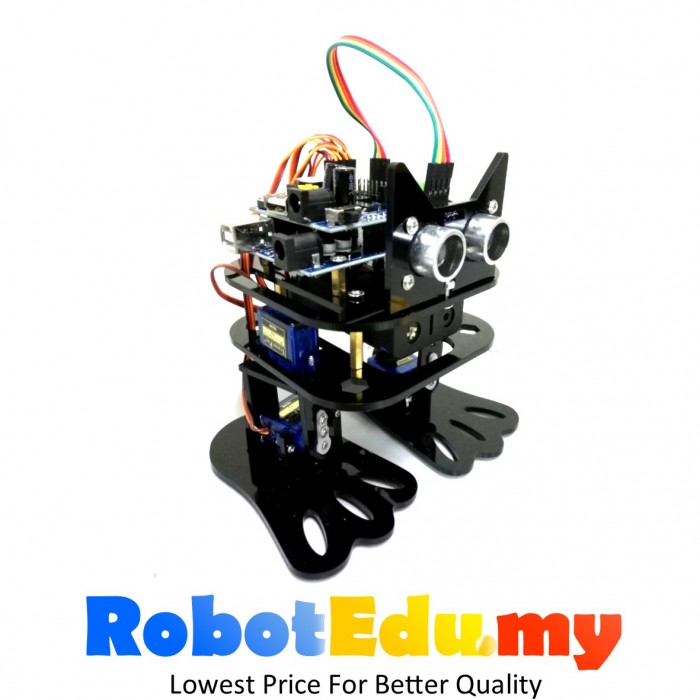 Arduino Uno Diy 4 Dof 2 Feet Humanoid Robot Dancing Robot Obstacle Avoiding Robot