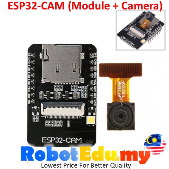 ESP32-CAM WiFi + Bluetooth Development Board IoT ESP ESP32 CAM With Camera Module OV2640 for ...