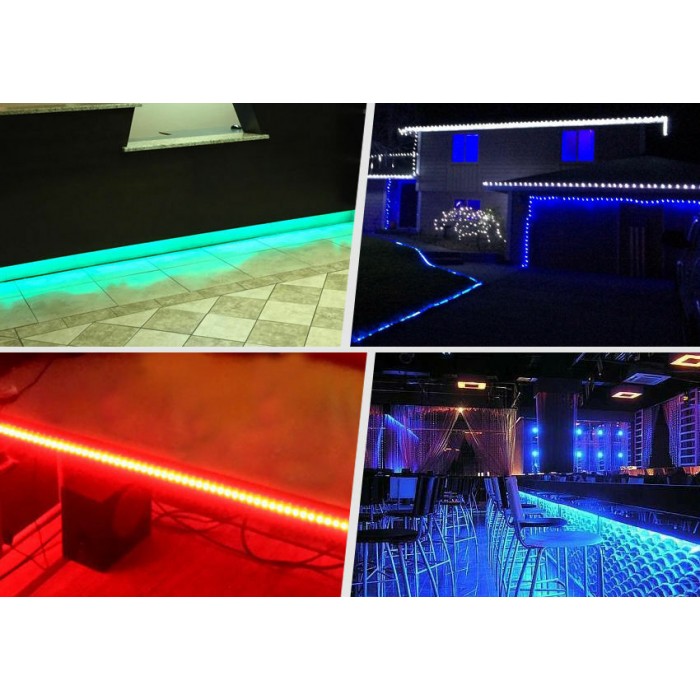 USB 5V RGB 5050 IP65 Waterproof Multi Color RGB LED Strip With 24 ...