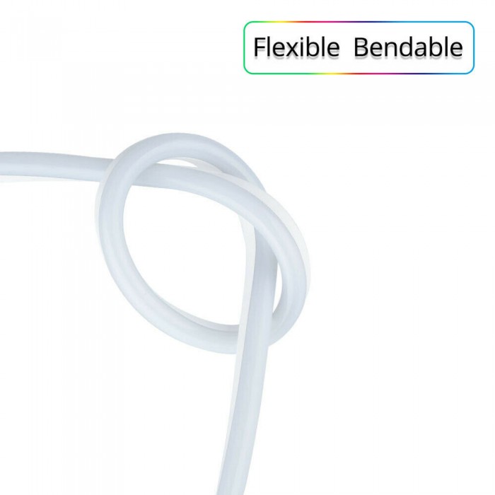 1M AC220V 2835 Flex Flexible Neon LED Strip Light Silicone Tube 8mm ...