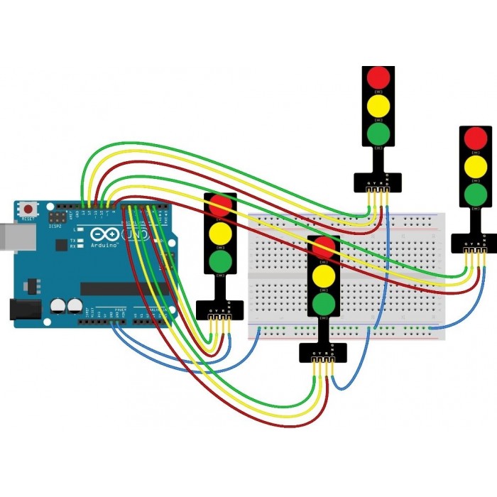Traffic Light Module System LED 8mm Red Yellow Green 3 LEDs Lights Emitting Diode 5V Signal ...