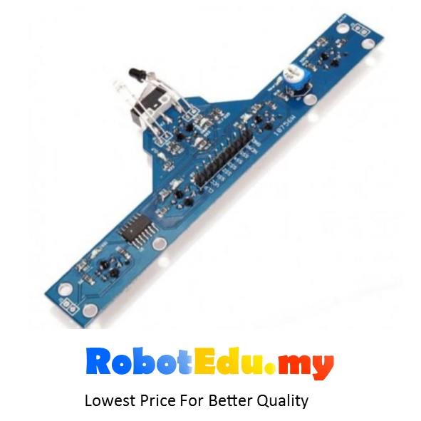 Arduino 3 in 1 5 Ways IR Line Following + Range Finder + Touch Sensor
