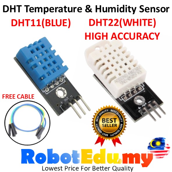 Arduino DHT11 / DHT22 DHT 11 22 High Accuracy Temperature and Humidity ...